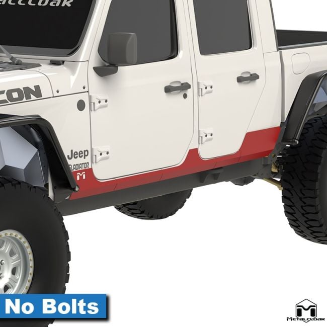 JT Gladiator Aluminum Rocker Exo-Skins | No-Drill Jeep Armor by MetalCloak